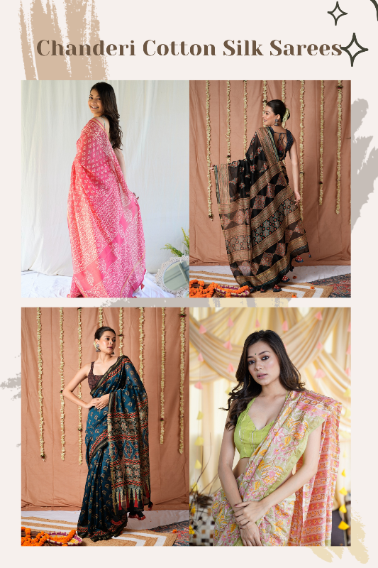 Chanderi Cotton Silk Sarees – Myraa